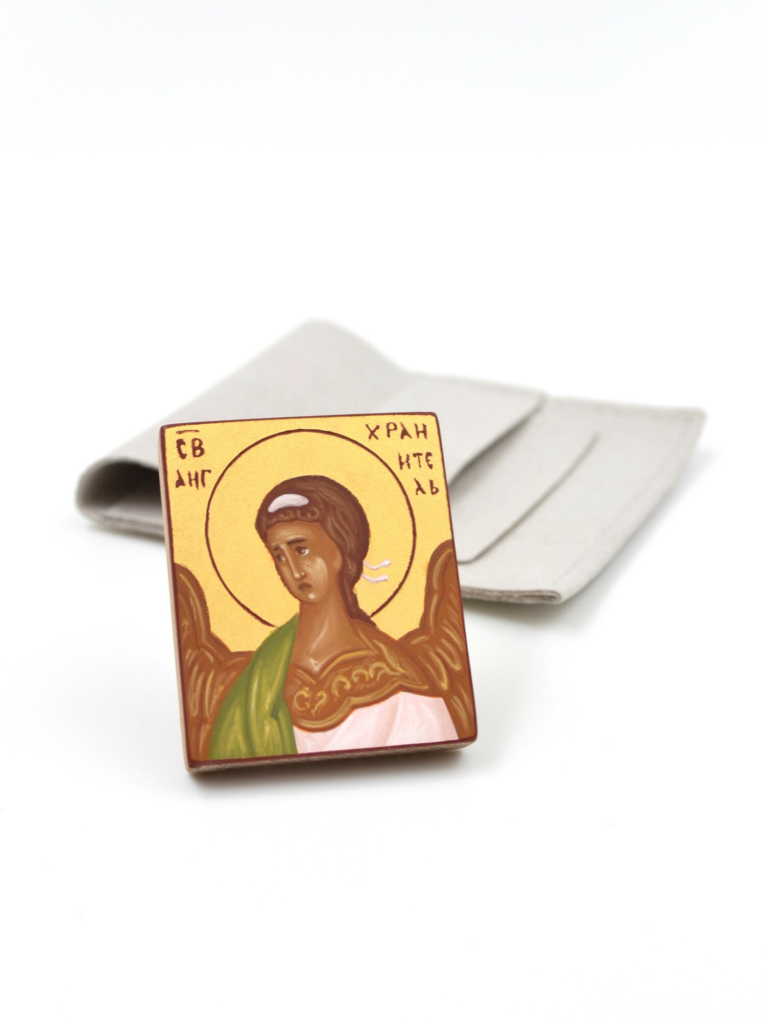 Ангел Хранитель рукописная дорожная икона, ладанка, икона в авто