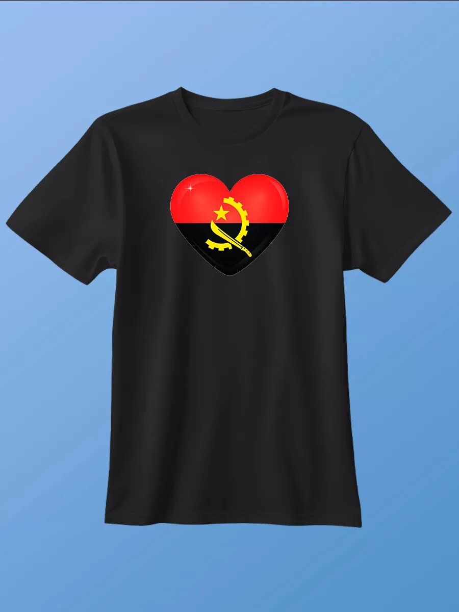 Футболка сердце Ангола