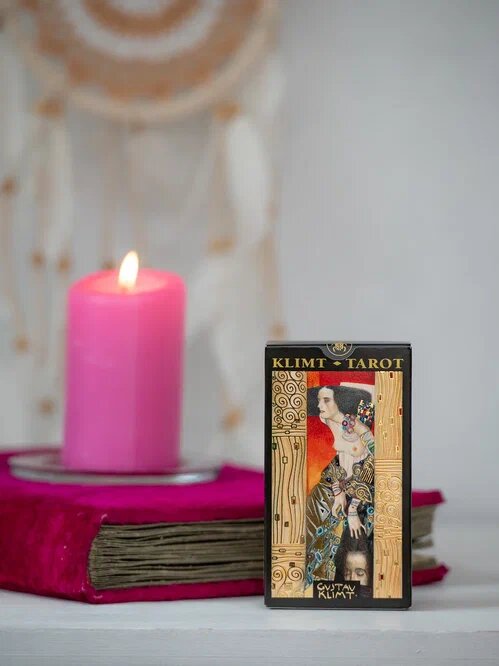 Карты Таро Golden Tarot of Klimt/ Таро золотое климта 78 карт с тиснением золотой фольгой