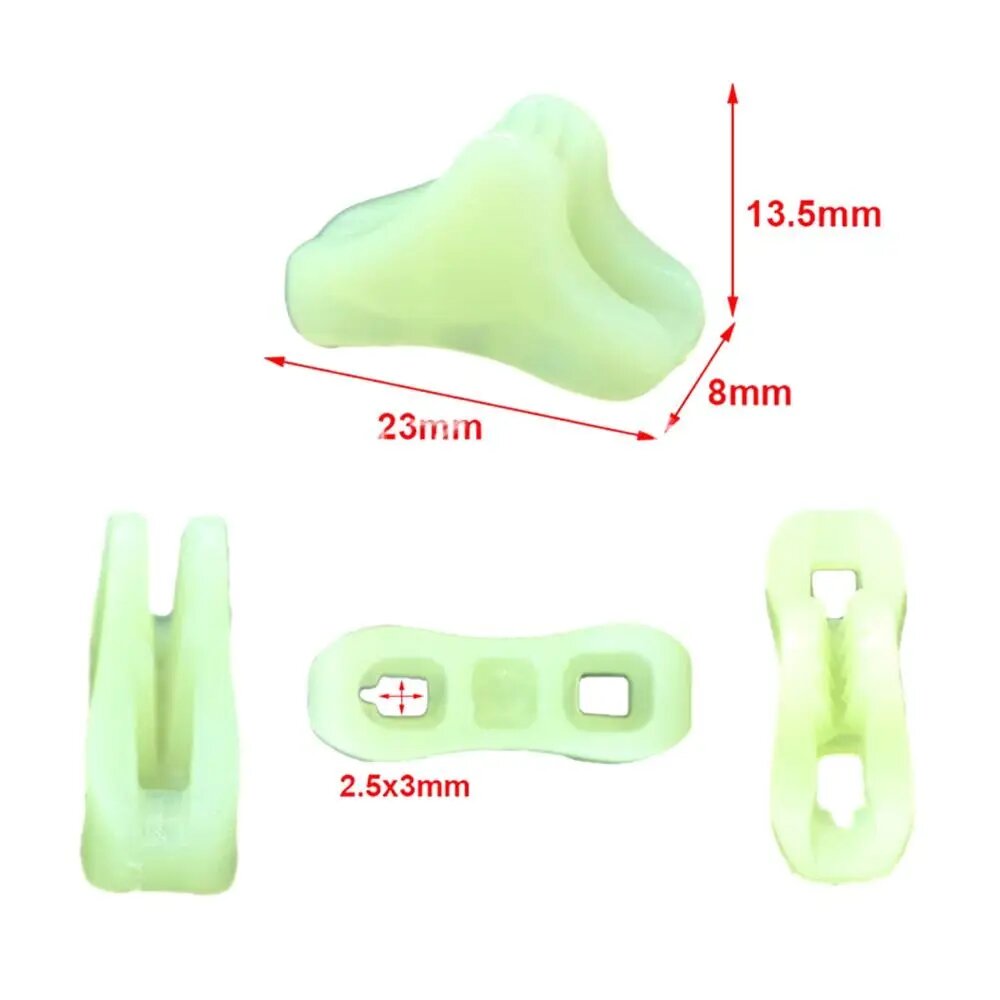 Натяжители веревки для палатки пластиковые 50 шт. Зеленый, 01-fluorescent green