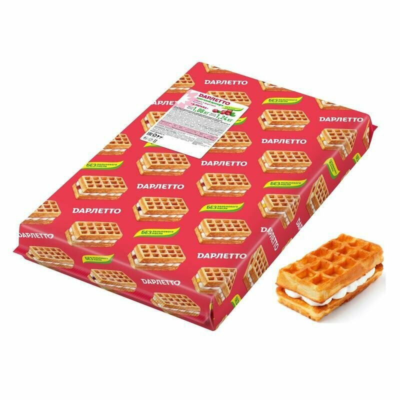 Вафли Дарлетто мягкие со взбитыми сливками с клюквой 1.08 кг