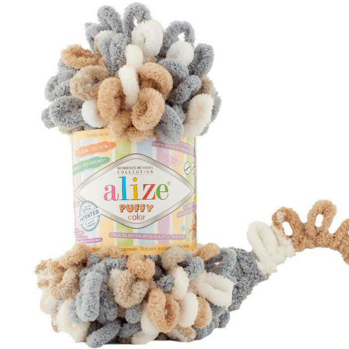 Пряжа Alize PUFFY COLOR 6395 принт (5 мотков)