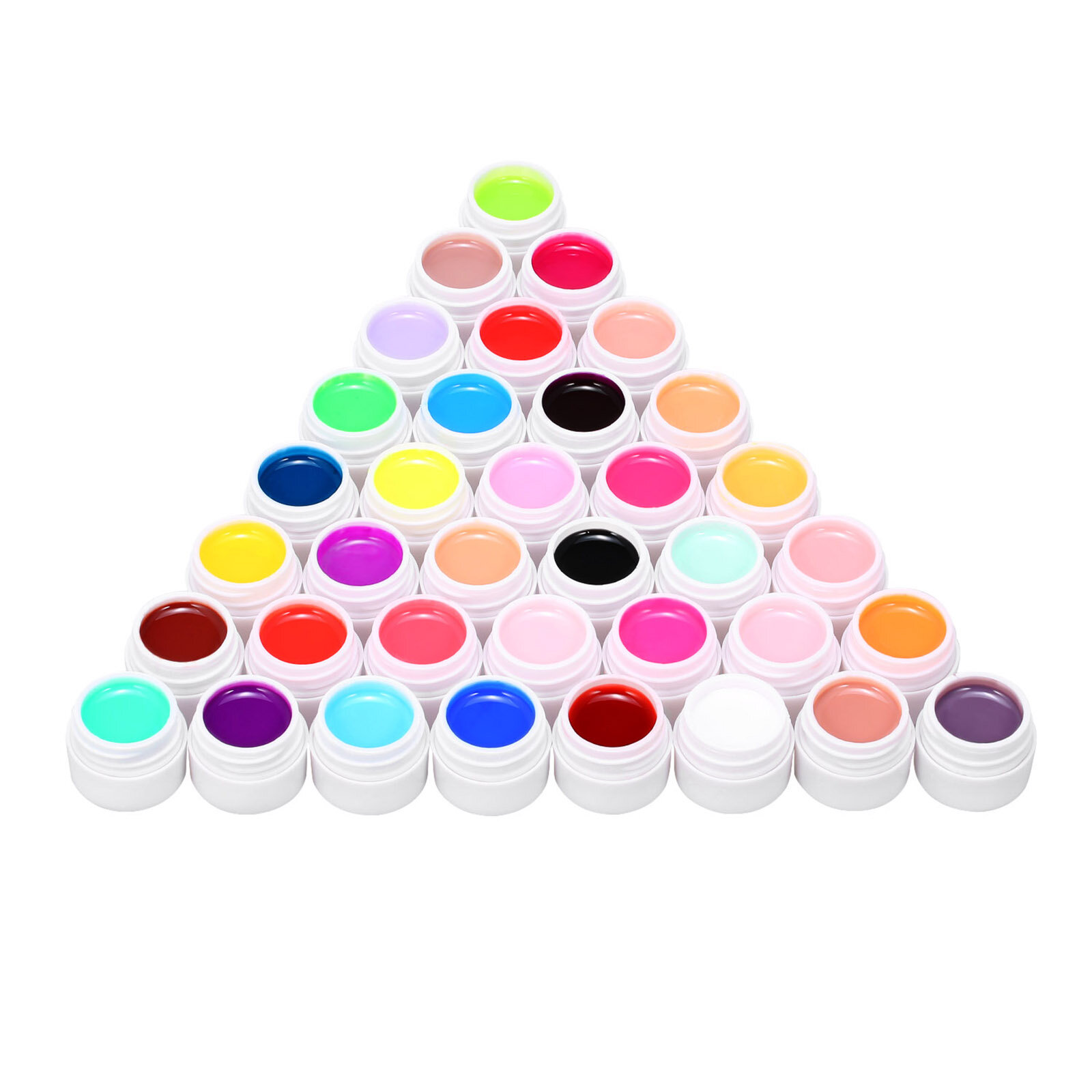 Набор пигментов для ногтей в виде геля для маникюра №36 цветов, гель для построения ногтей, твердая клеевая основа, гель для удлинения ногтей с одним кистью для ногтей, объем 8мл х36 штук в наборе