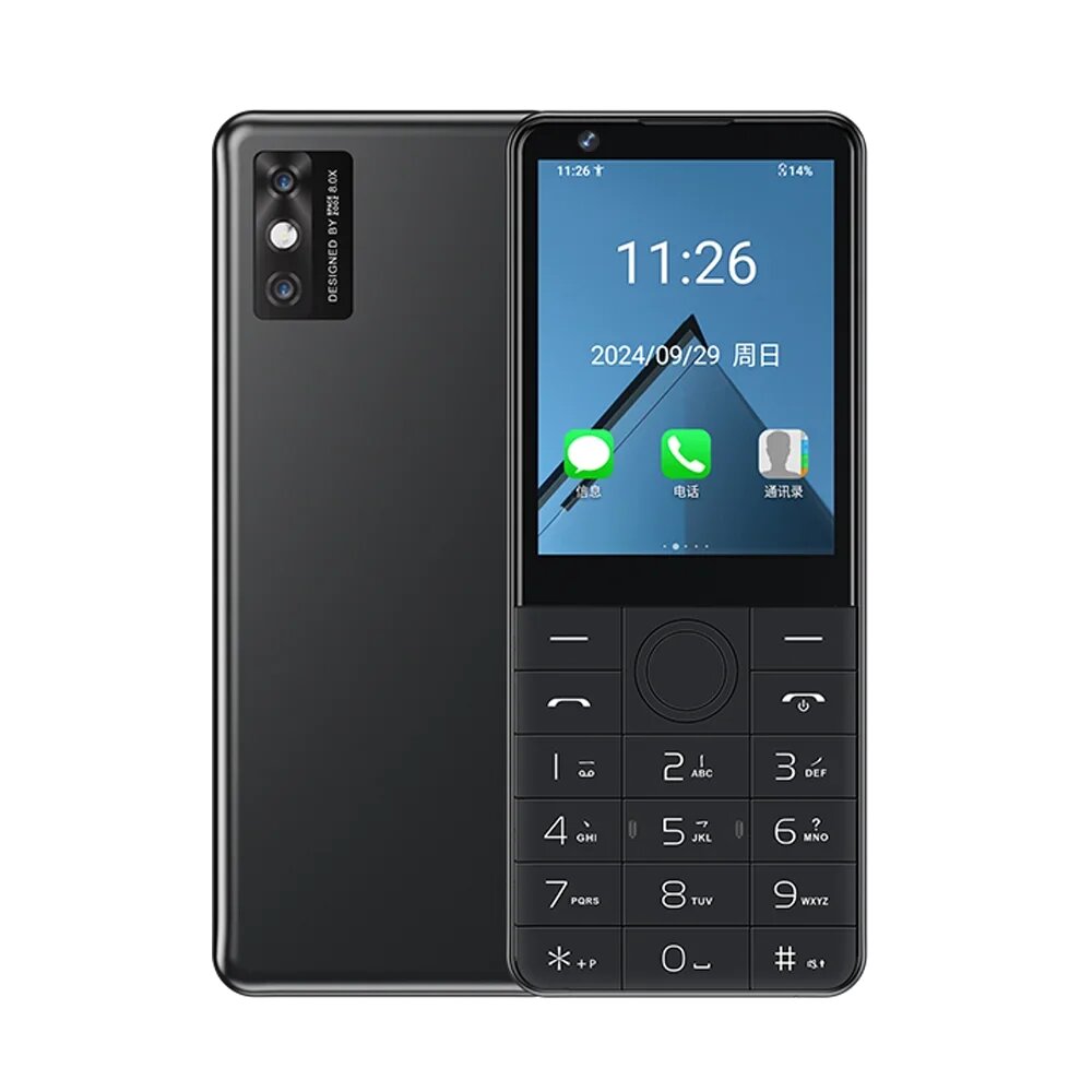 DOOV R77 Pro 4G Смарт-сенсорный экран 2,8 дюйма 3 ГБ + 32 ГБ Android 5 МП Камера WhatsApp Русская многоязычная клавиатура Смарт-кнопочный телефон Russian keyboard, Серый, 32ГБ, Grey