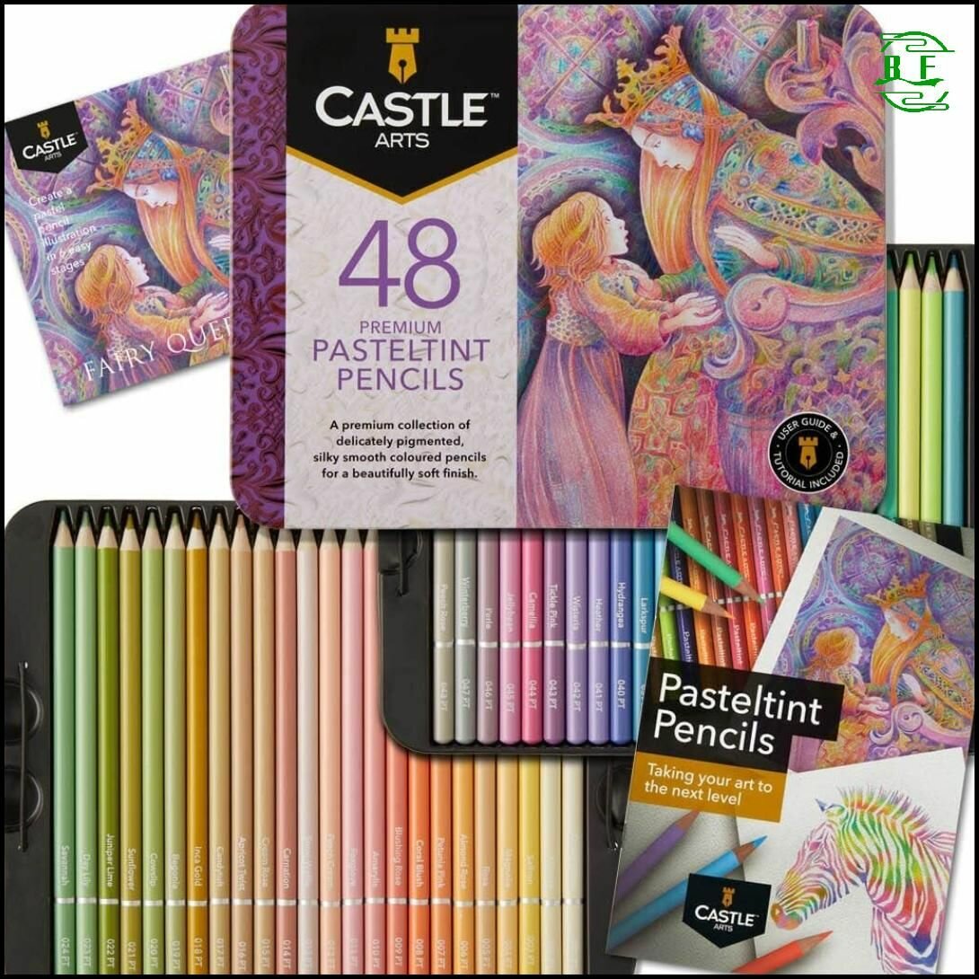 Набор из 48 цветных карандашей Pasteltint Castle Art Supplies-FB -lj