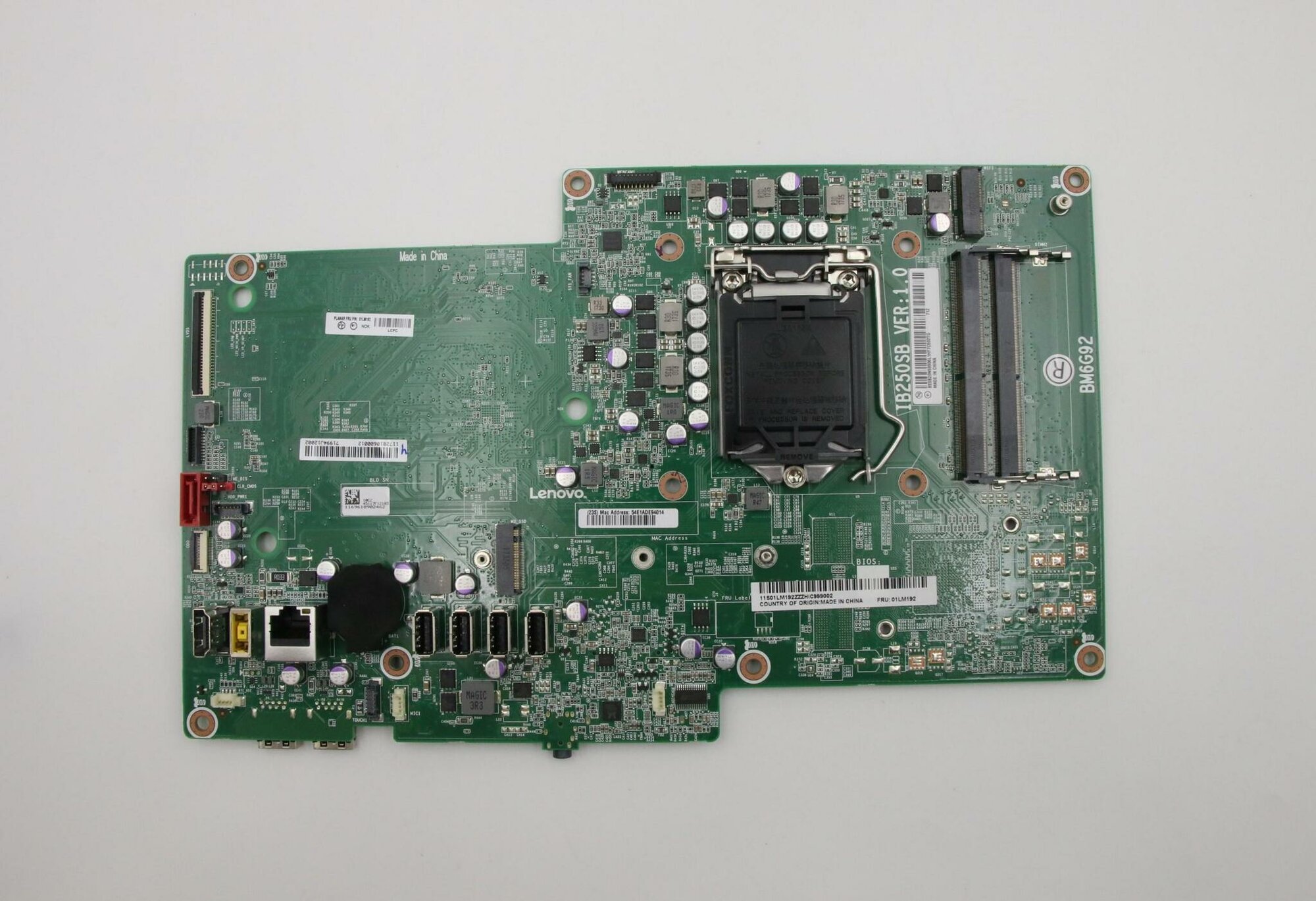 Материнская плата для моноблока Lenovo V410z All-in-One Intel KBL B250 UMA, NO DPK (01LM192), оригинал