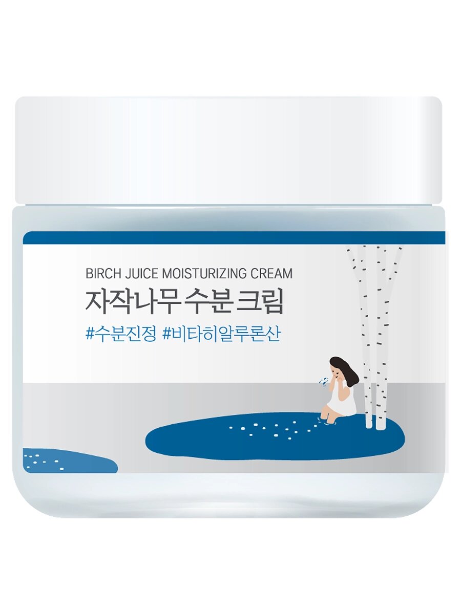 Увлажняющий крем для чувствительной кожи с берёзовым соком Round Lab Birch Juice Moisturizing Cream 80 мл