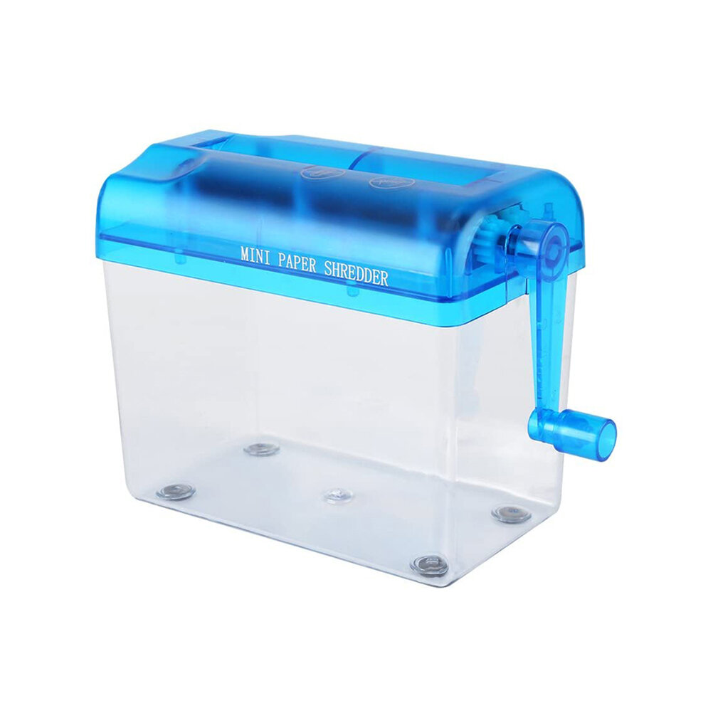 Портативный мини-уничтожитель бумаг с ручным управлением для домашнего офиса. Компактный инструмент для резки документов, легкий и простой в использовании.