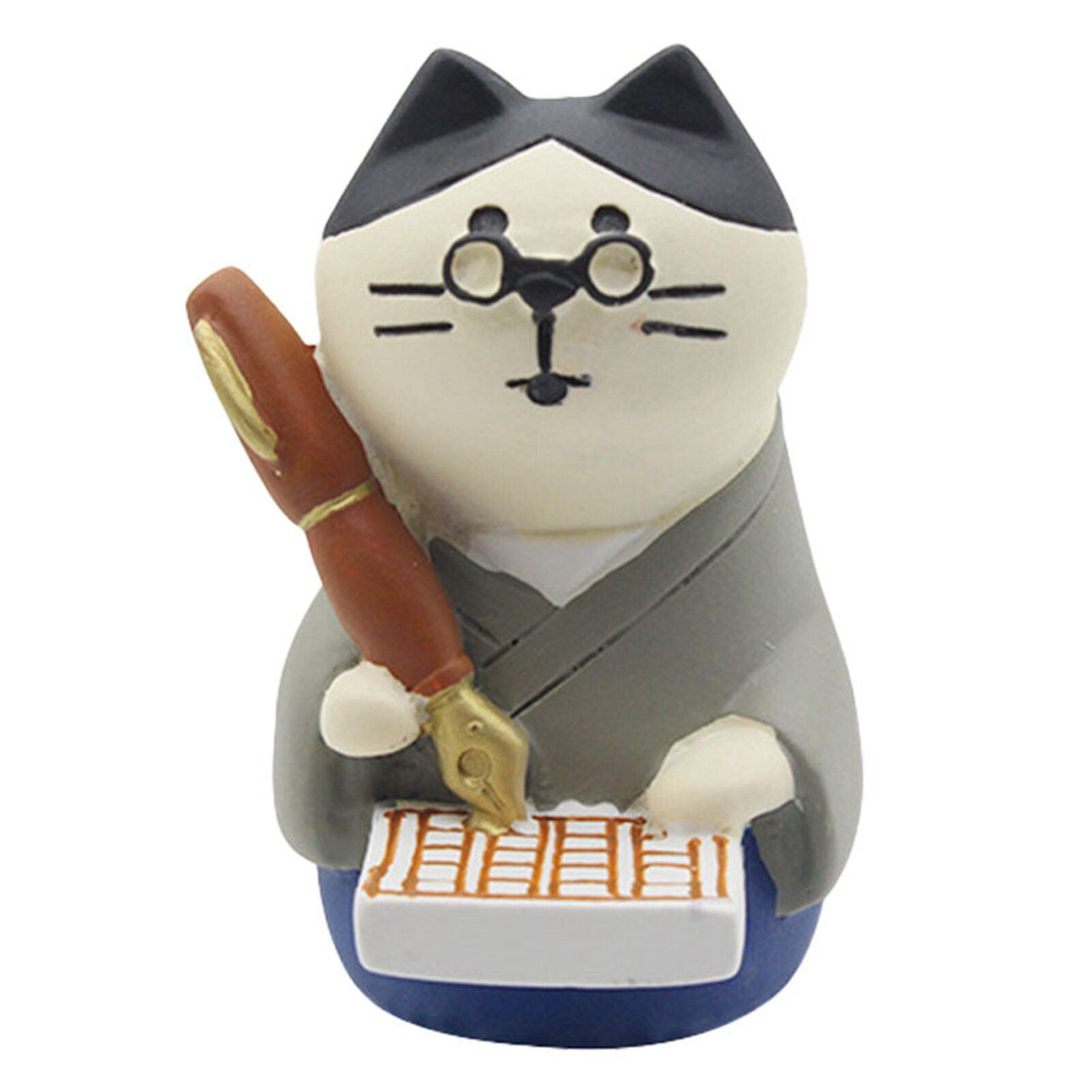 Украшение для книжной полки в виде кошки, милая, изысканная, из синтетической смолы, экологически чистая, настольная статуэтка животного, тип 2