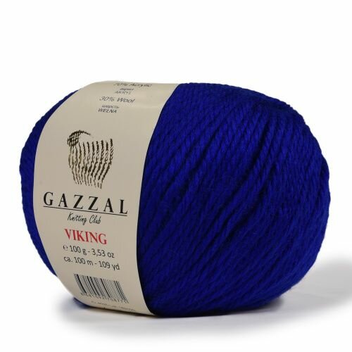 Пряжа Gazzal Viking 4025 василёк (100г/100м, упаковка 4 мотка)