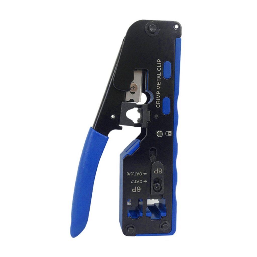 RJ45 проходит через обжим инструмент Cat5 Cat6 Cat7 Обожим Ethernet Network Cable Crimper