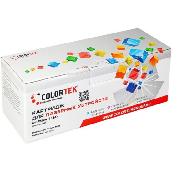 Картридж лазерный Colortek CF212A (131A) желтый для принтеров HP
