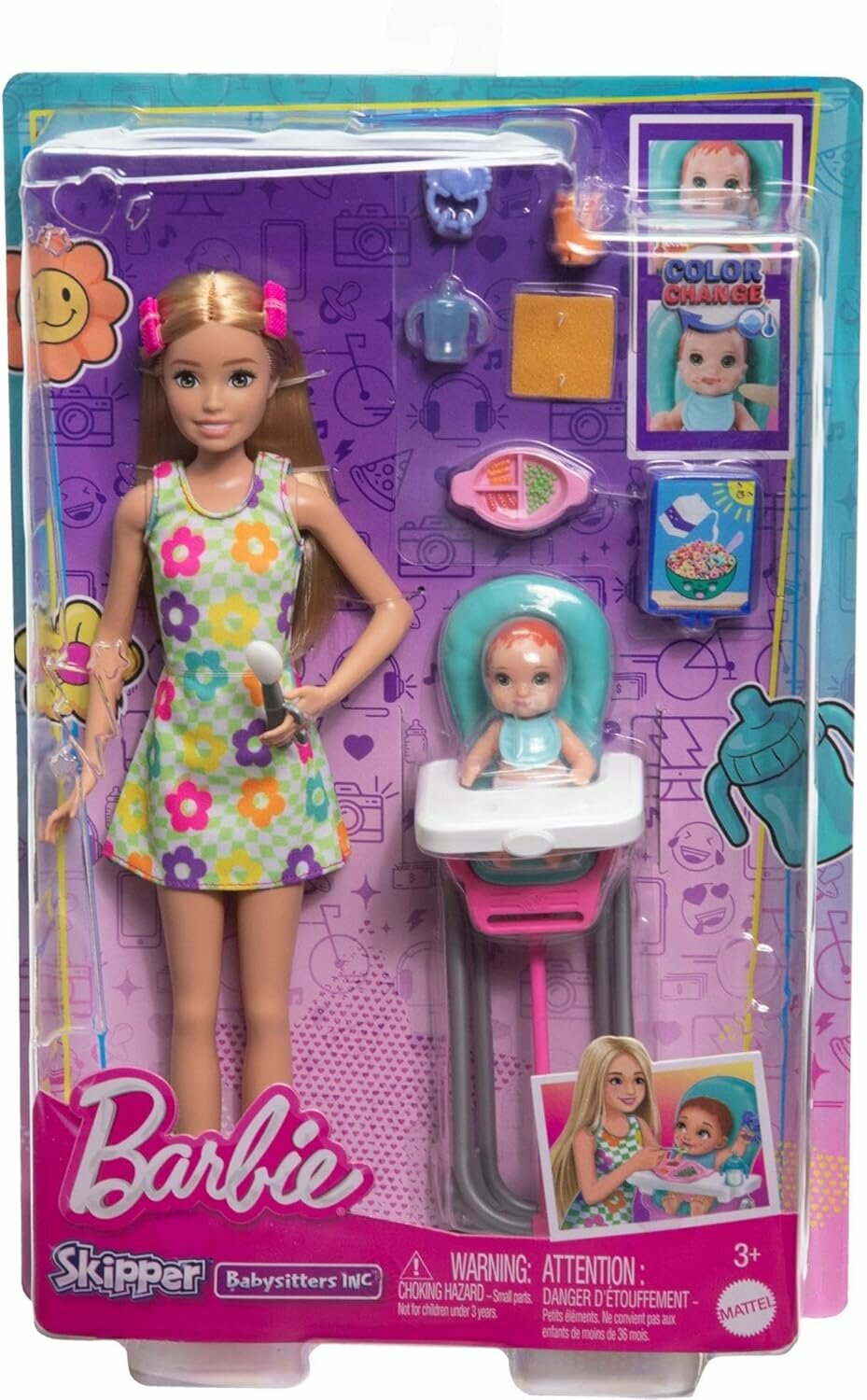 Кукла Барби с пупсиком Barbie Skipper Babysitters HTK35