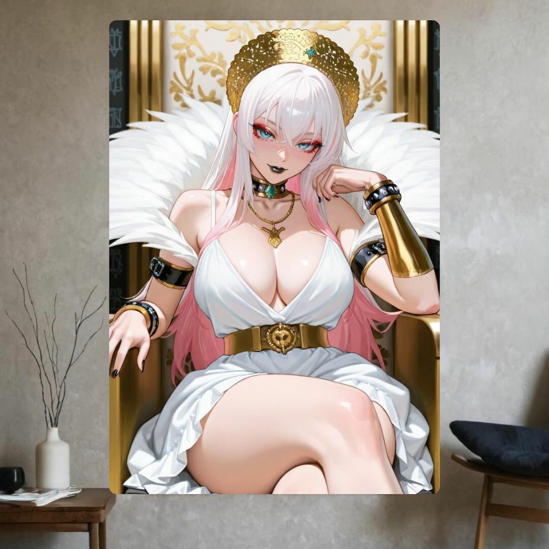 Картина на металле Аниме девушка, 20*30см