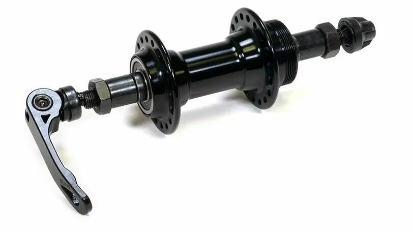 Втулка WZ задняя, алюминиевая, под V-br, под трещотку, на эксцентрике, 36 отверстий, промподшипники, черная