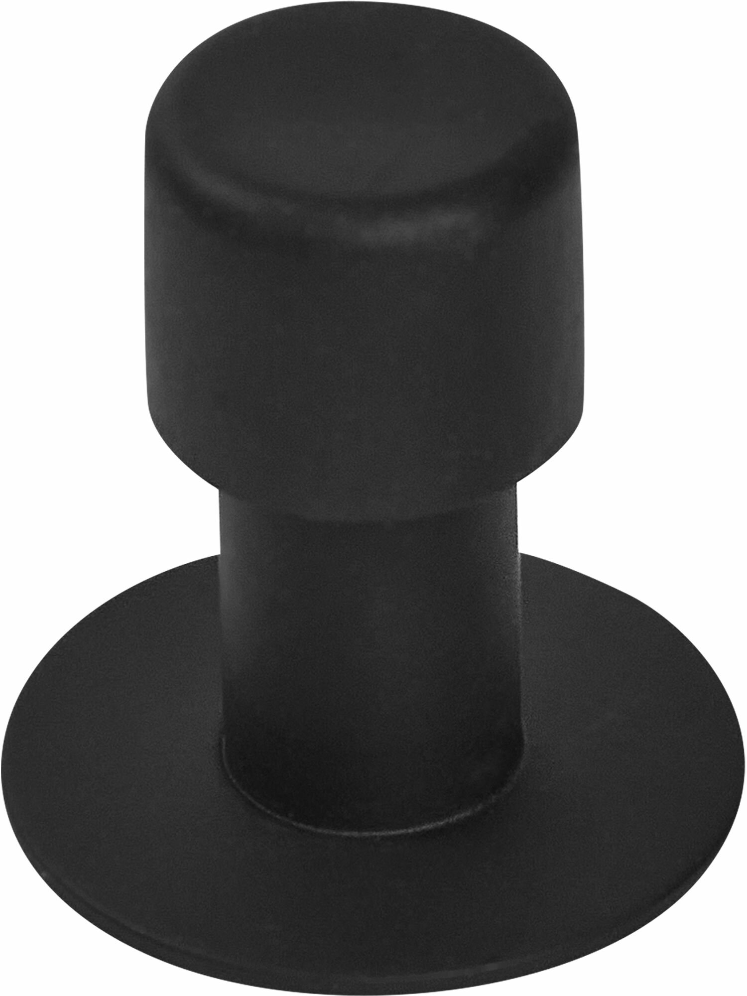 Дверной стопер Зенит УД-01BM, нержавеющая сталь, матовый черный, напольный, 5,2х4,6 см