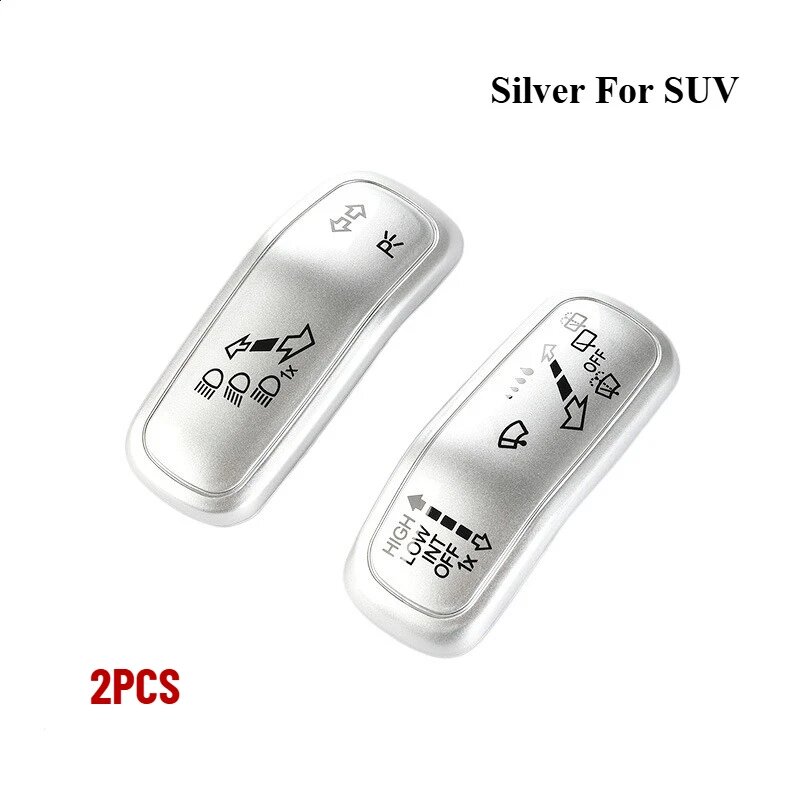2 шт, накладка на переключатель фар/стеклоочистителя, Silver For SUV
