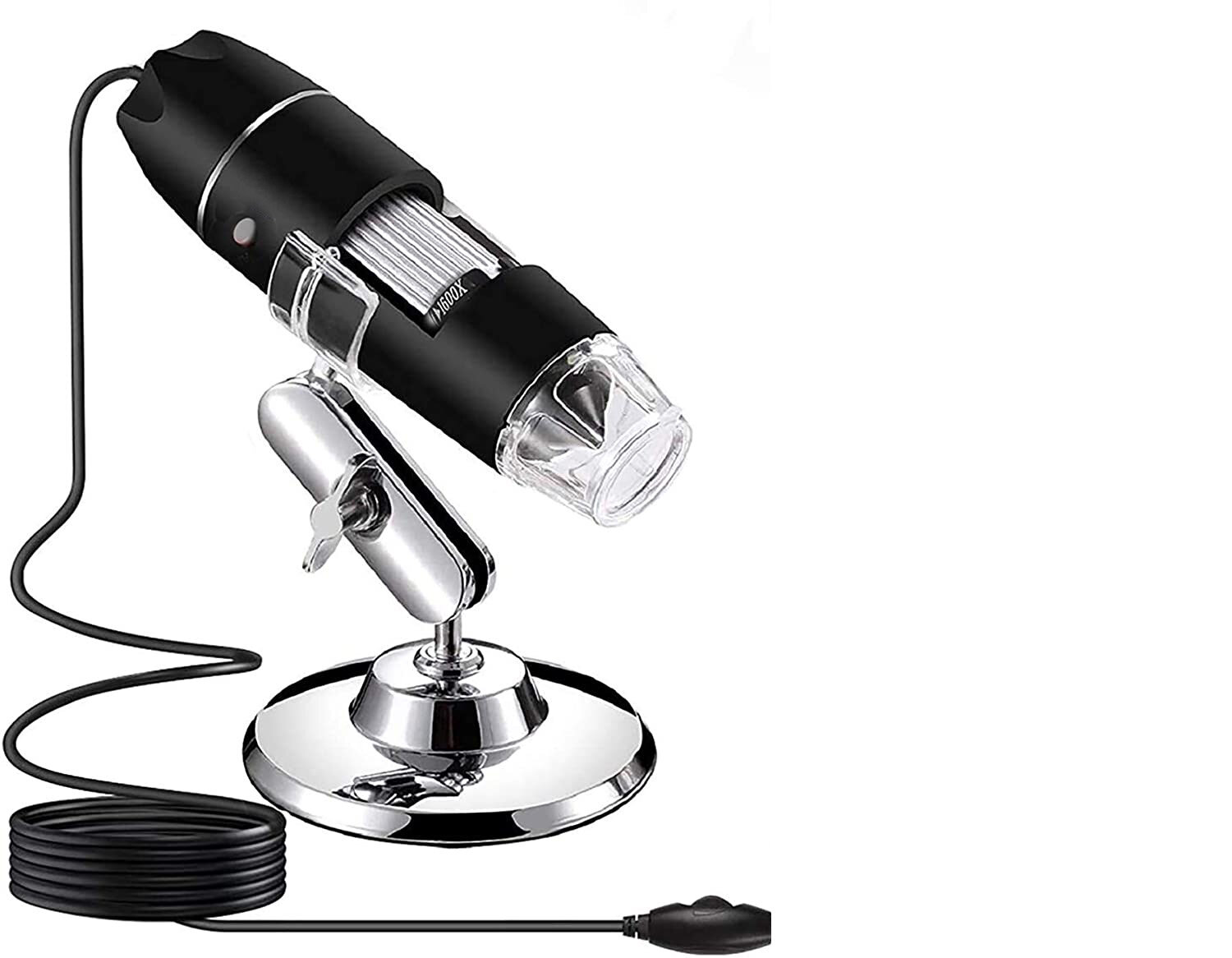 Цифровой USB-микроскоп, камера 1080P, эндоскоп 50x-1600x, 8 светодиодов, мини-ручной мини-микроскоп со штативом, идеальный для детей, студентов, совместимых с Android OTG, Windows 7, 8, 10, Linux, Mac