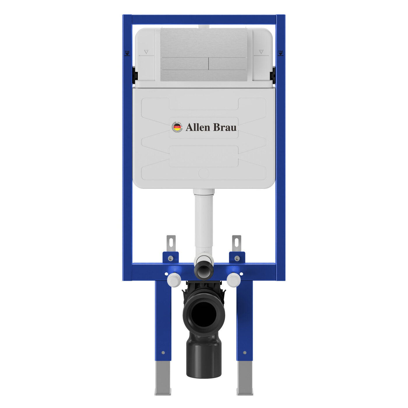 Инсталляция для унитаза Allen Brau Pneumatic Pro 9.11103.20 с кнопкой 9.20008. DBN никель браш