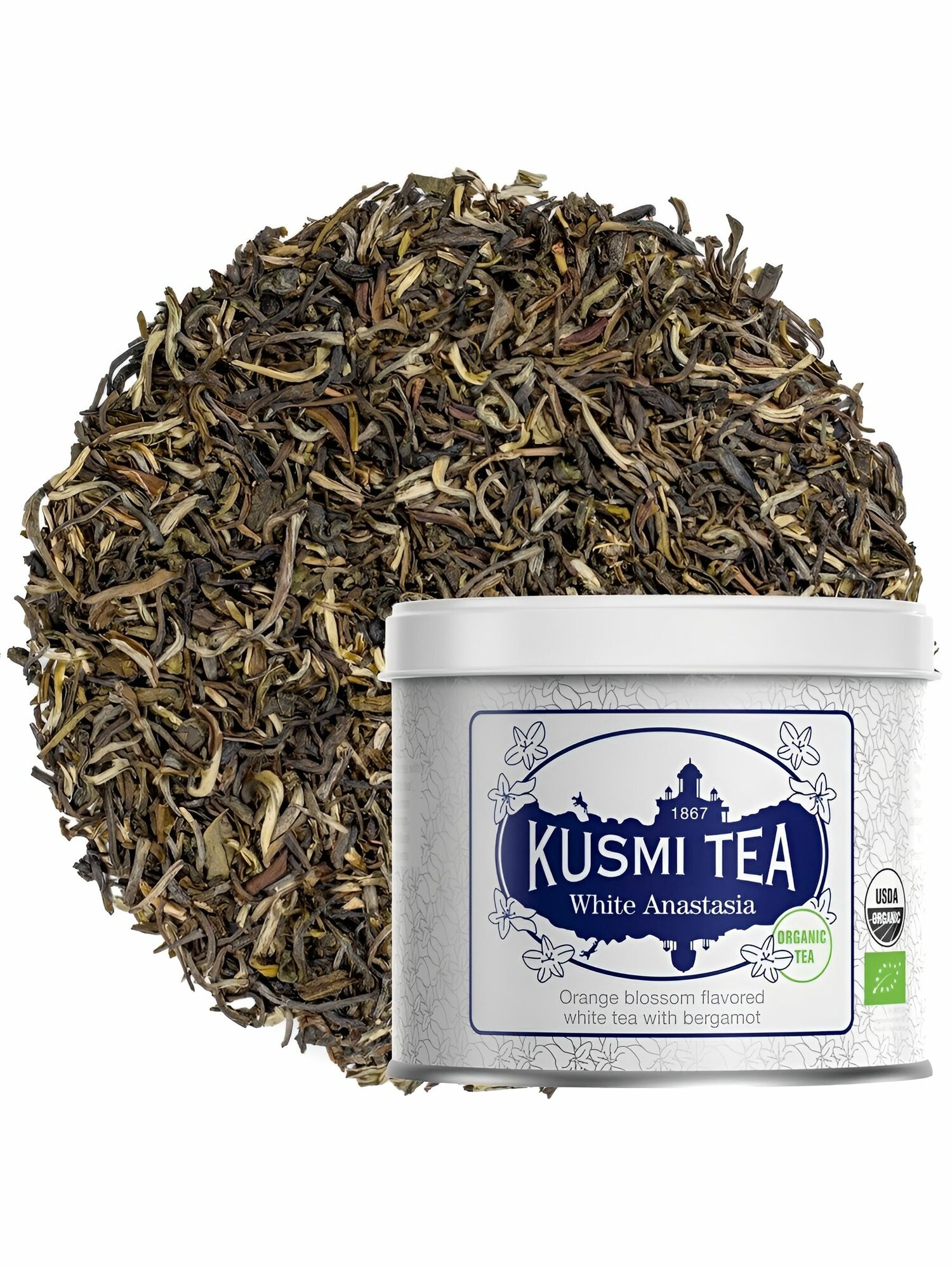 Белый чай с бергамотом и цветами апельсина WHITE ANASTASIA