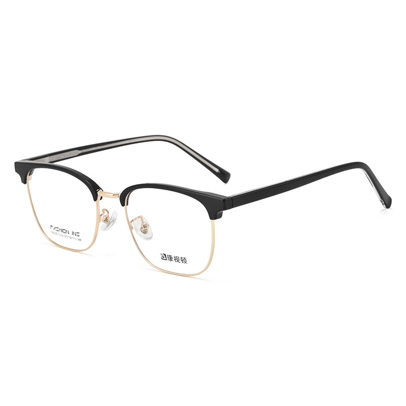 Cornstone Plate Alloy Frame Browline Eyeglass Frames Men's 51
