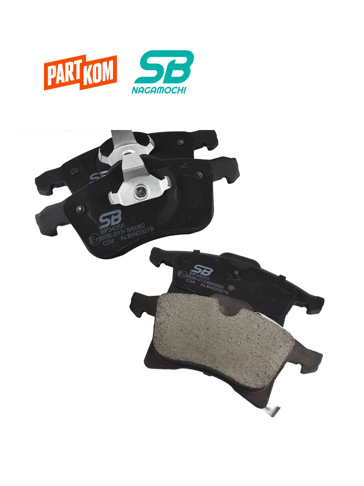 Тормозные колодки передние SB NAGAMOCHI BP34355 для а/м Opel Astra H, Astra H GTC, Zafira B, Corsa D