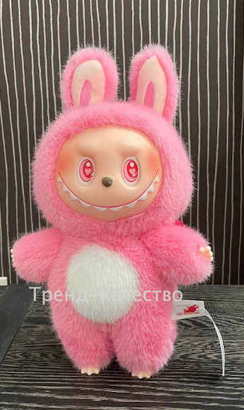 Лабубу мягкая игрушка большой Labubu The Monsters 30см розовый