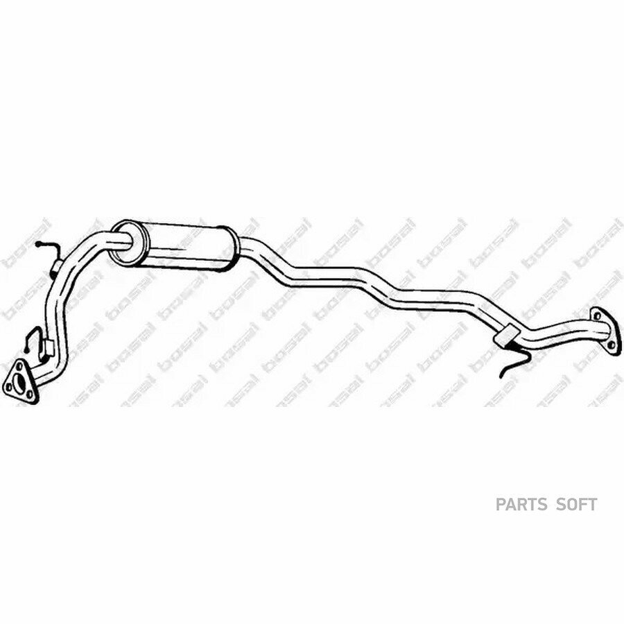 Глушитель HONDA Jazz (02-) средняя часть BOSAL от официального дистрибьютора, BOSAL, артикул 283451