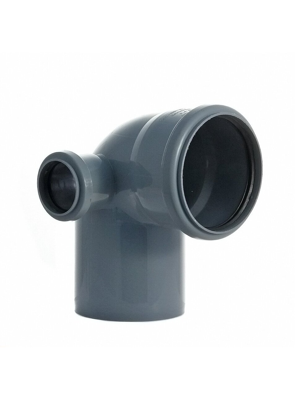 Уголок с отводом канализационный 110х50 мм, 90 °, левый, Мультимирпласт, ОТВ ВК 110/50/87 Л