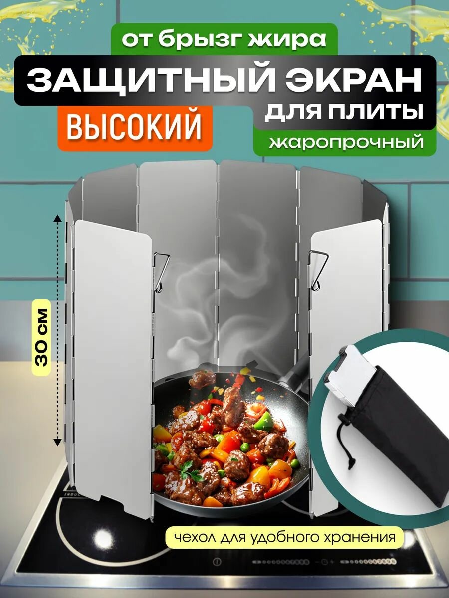 Защитный экран от брызг на плиту