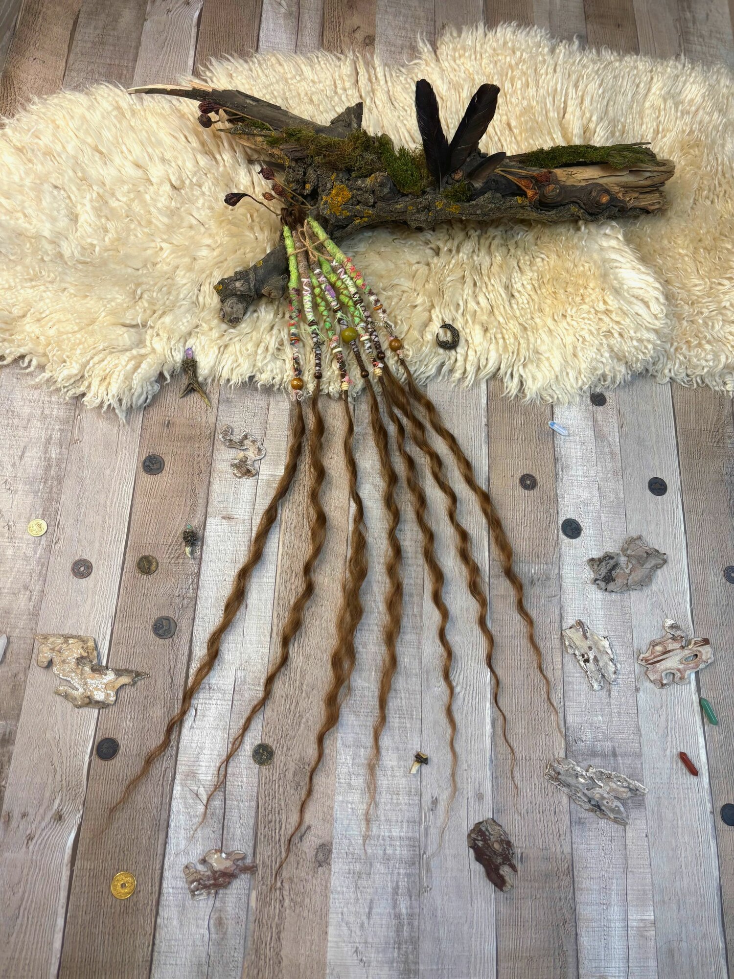 Се дреды из канекалона "Caterpillar", ручная работа