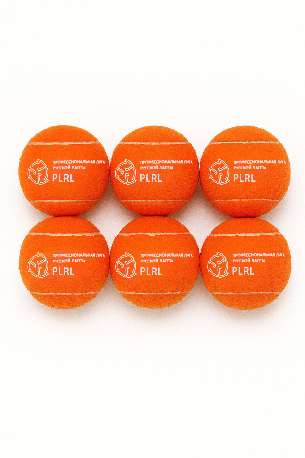 Мячи PLRL для игры в Лапту и Теннис, 6 шт, оранжевый, каучук