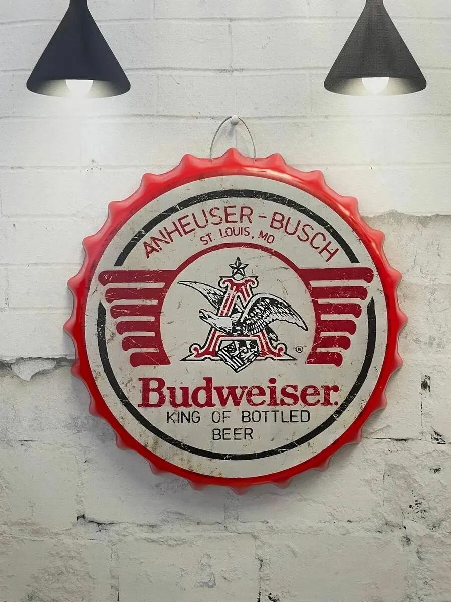 Декор на стену пробка пивная Budweiser
