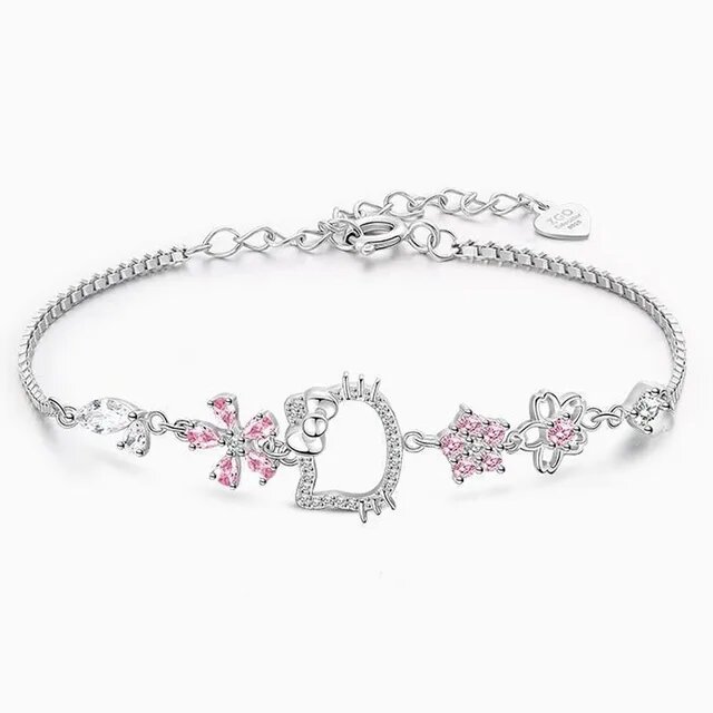 Браслет Sanrio Hello Kitty с героями мультфильмов, модные украшения, повседневная одежда, модные аксессуары, праздничный подарок для женщин и девочек.