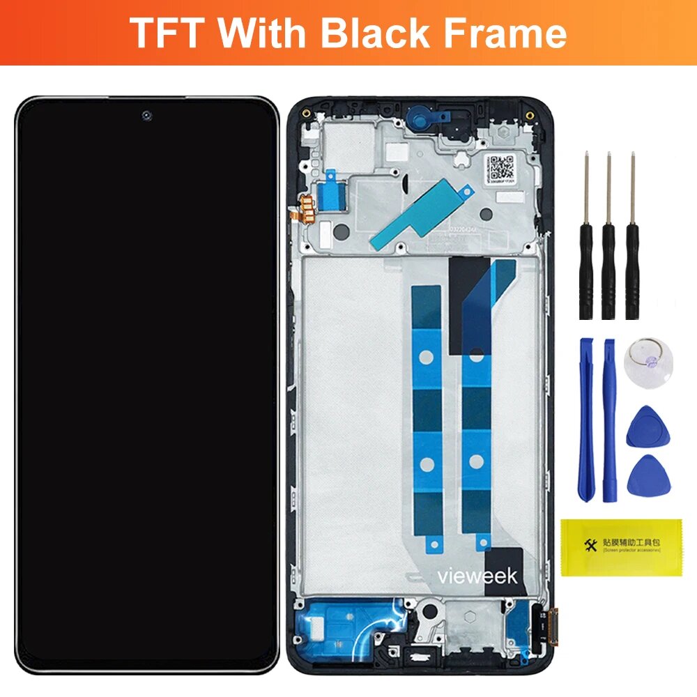 AMOLED-экран для Xiaomi Redmi Note 12 Pro 4G 2209116 АГ 2209116 AG ЖК-дисплей с сенсорным экраном в сборе для Redmi Note 12 Pro 4G TFT With Frame