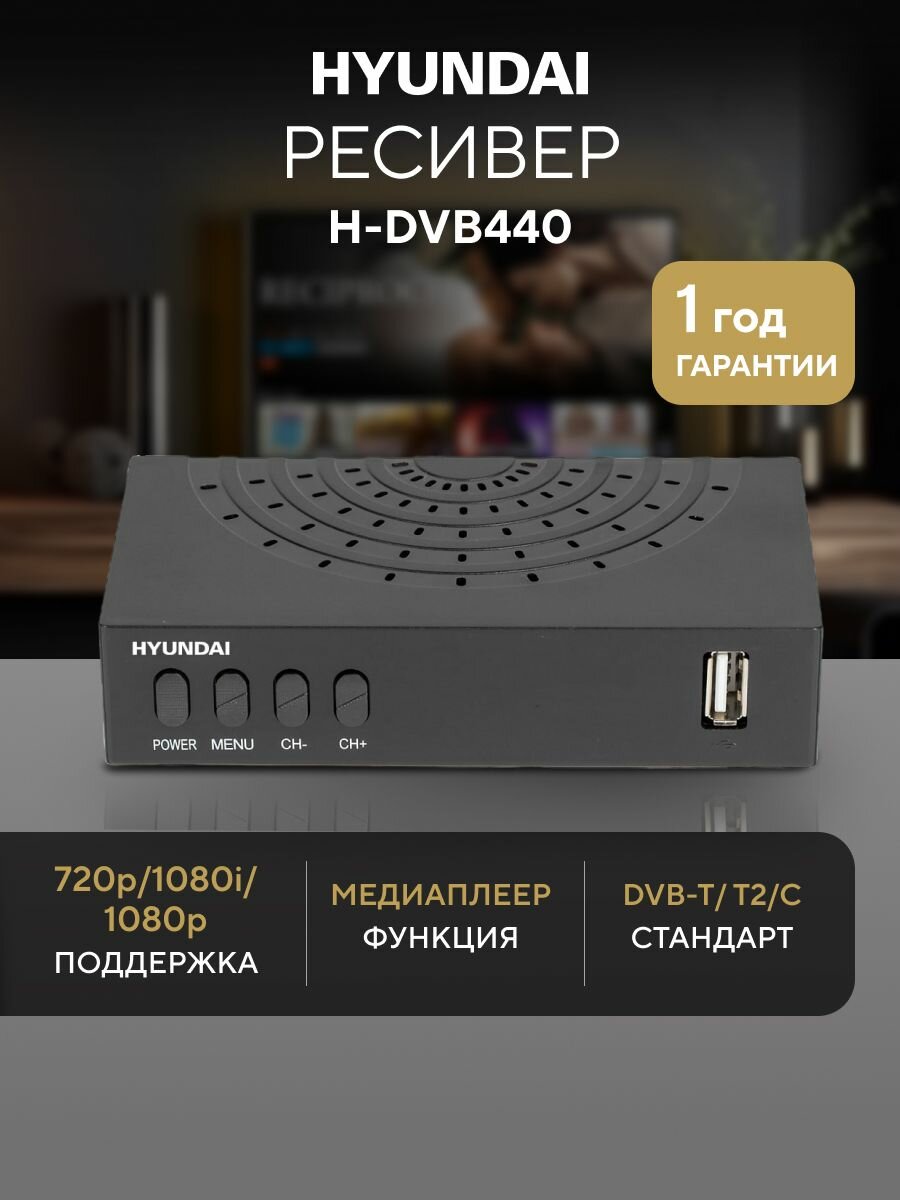 Приставка для телевизора цифровая на 20 каналов, DVB-T2, ТВ-приставка, IPTV, ТВ-ресивер H-DVB440