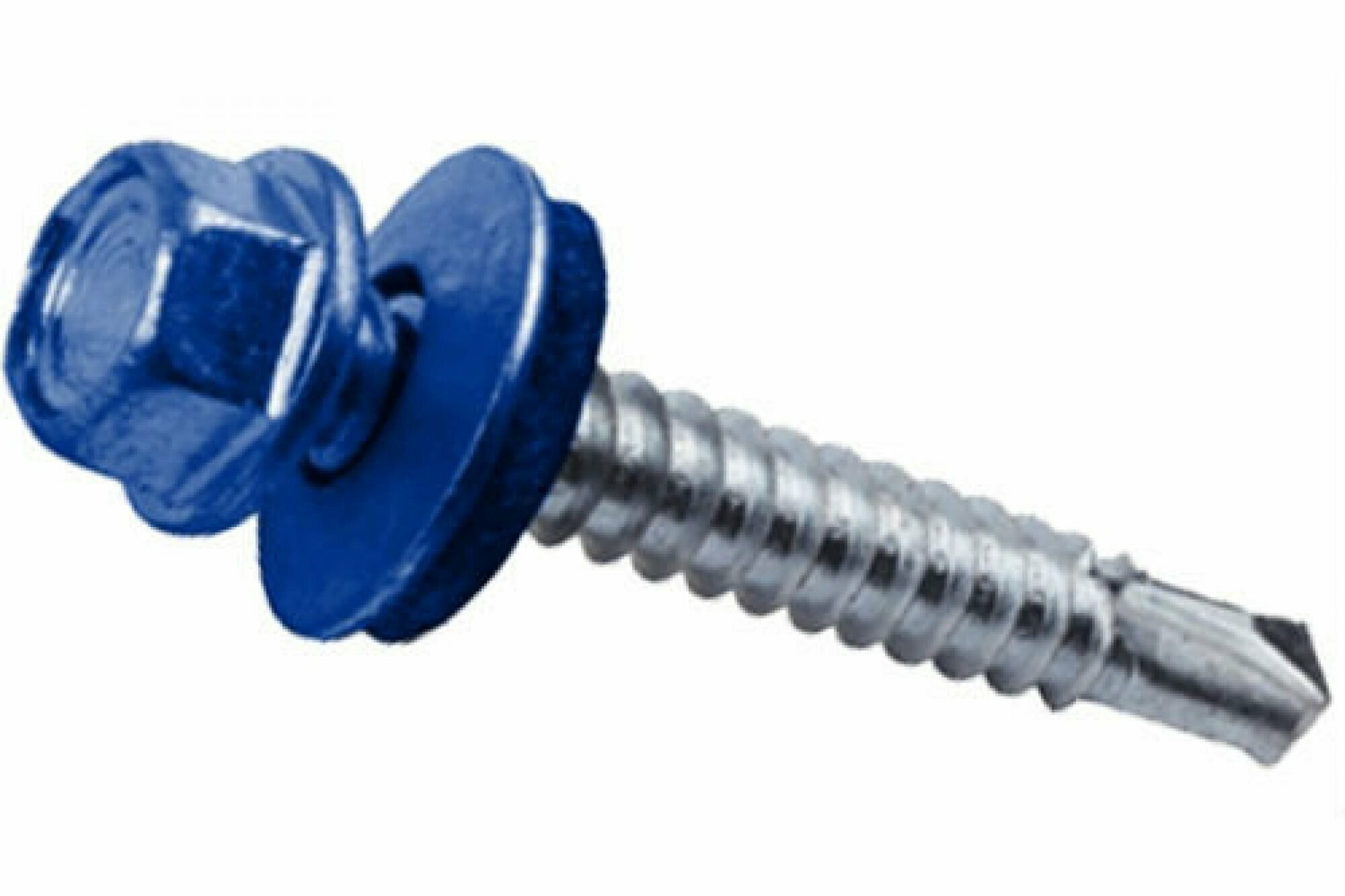 Саморез Кровельный Ультрамарин 4,8 x 50мм RAL 5002 "МастерБолтиков" (50 штук)