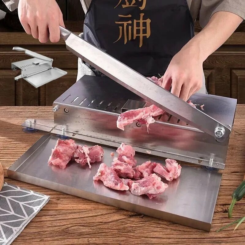 Ручной ломтерезка для замороженного мяса Гильотина для разрубания костей