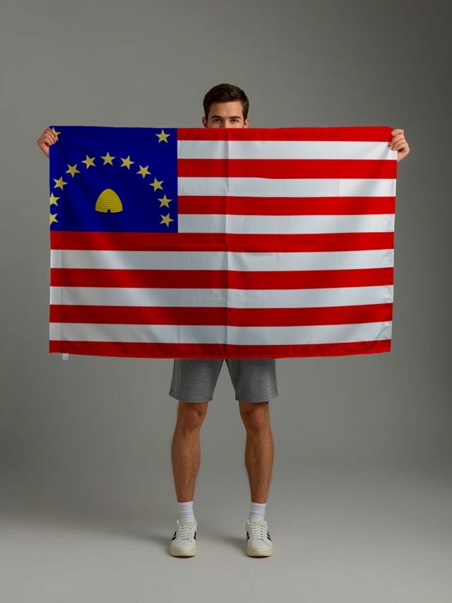 Флаг легиона Наву, 70х105 см на сетке для флагштока