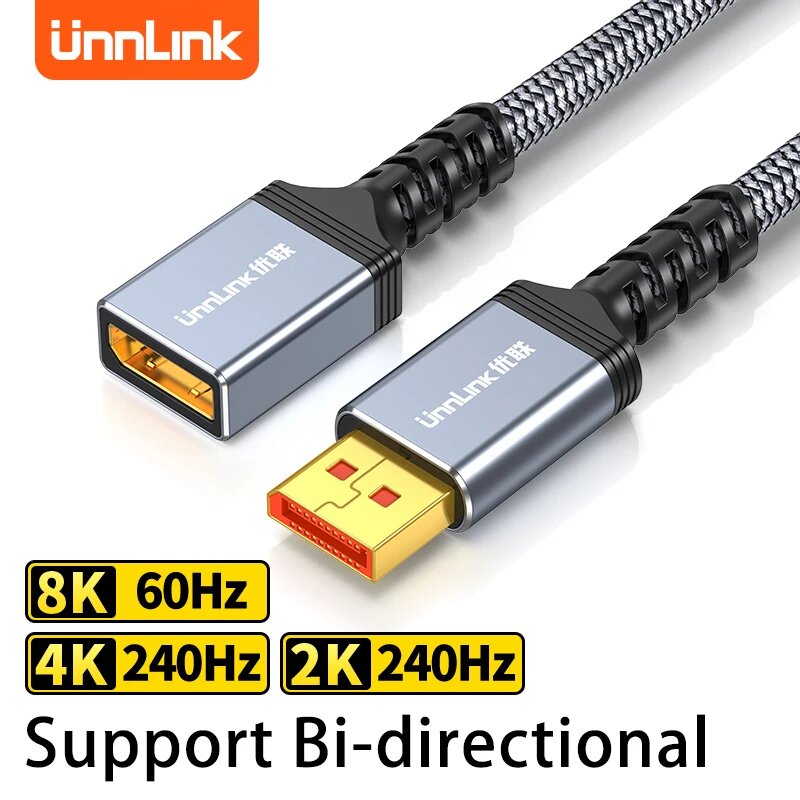 Unnlink кабель DisplayPort 1.4, 0.5m — фото 1