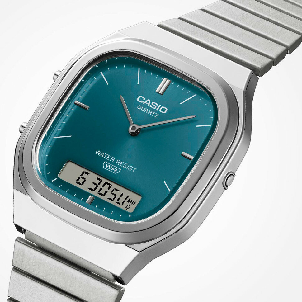 Наручные часы CASIO, бирюзовый/серебристый — фото 1