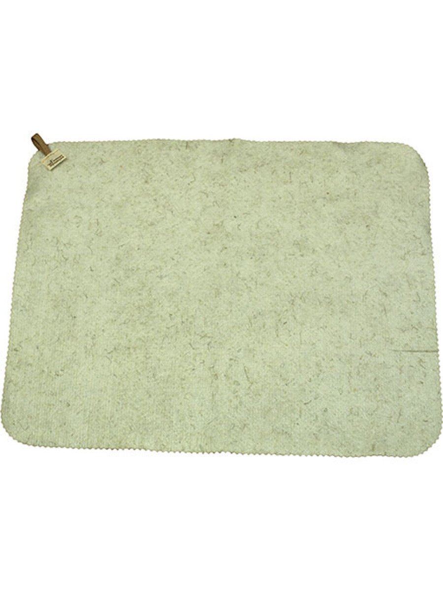 Коврик для бани RUШER, белый, войлочный, 100 % шерсть, 37х46 см