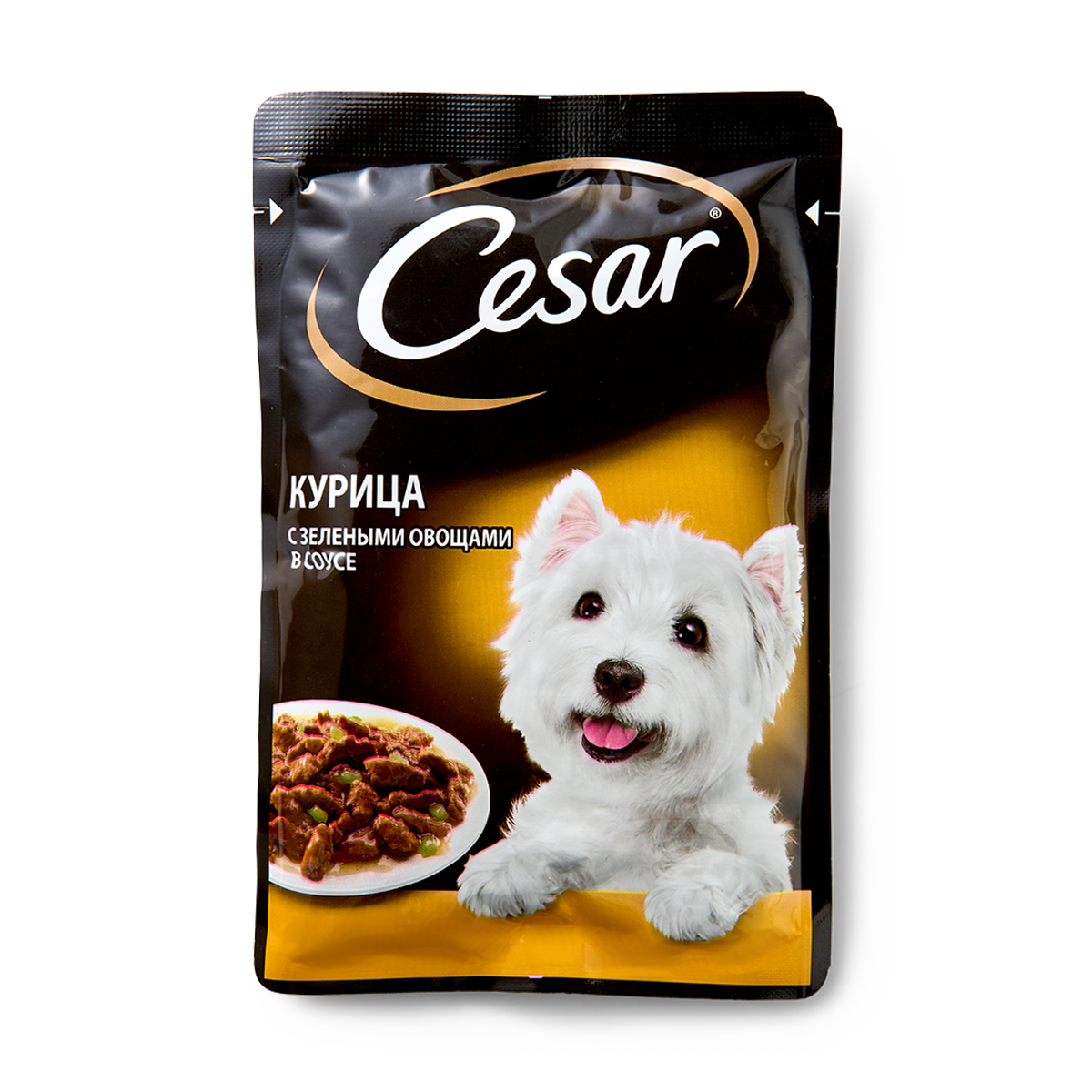 Влажный корм для собак Cesar курица с зелеными овощами в соусе