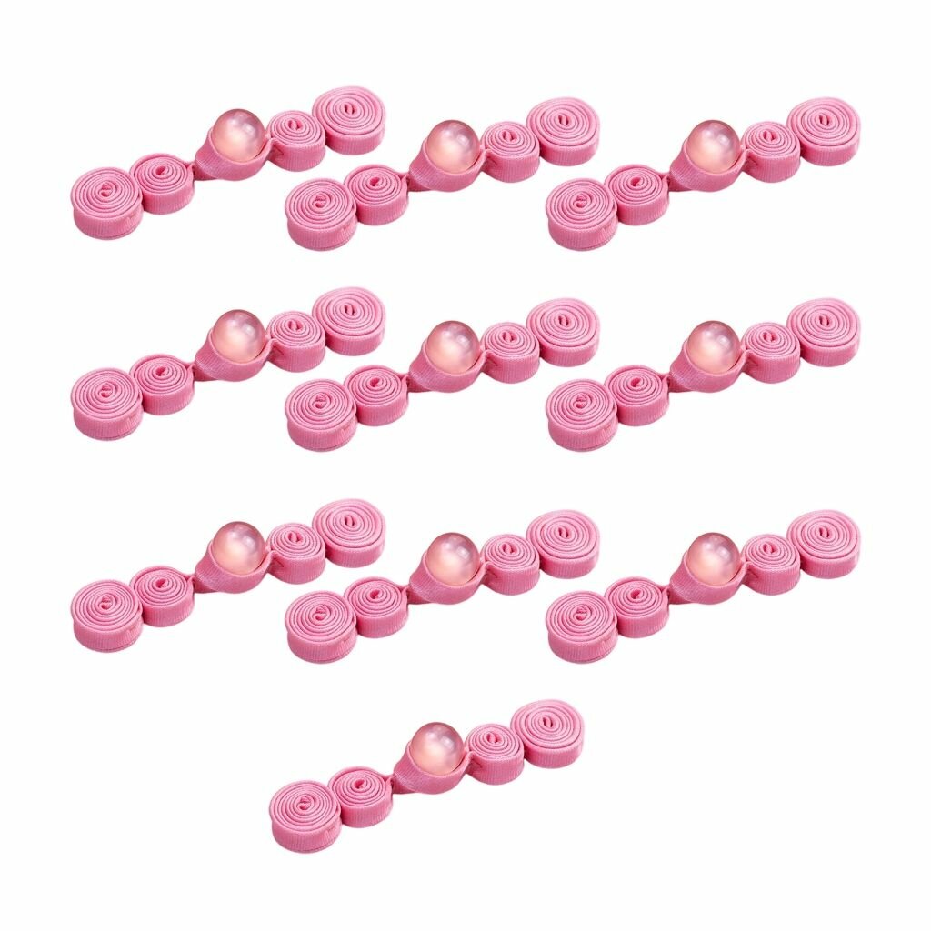 10 шт, аксессуары для одежды с пряжкой из нефритовых бусин в китайском стиле чонсам- розовый