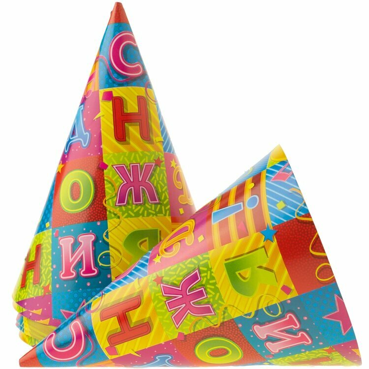 Колпаки на резинке "Мозаика", количество - 6шт в упаковке