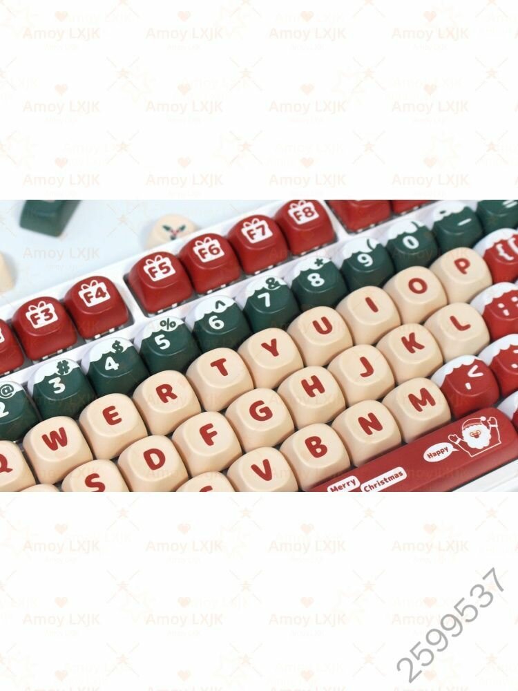 Кейкапы, для клавиатуры, проводные, бежевый, красный и голубой