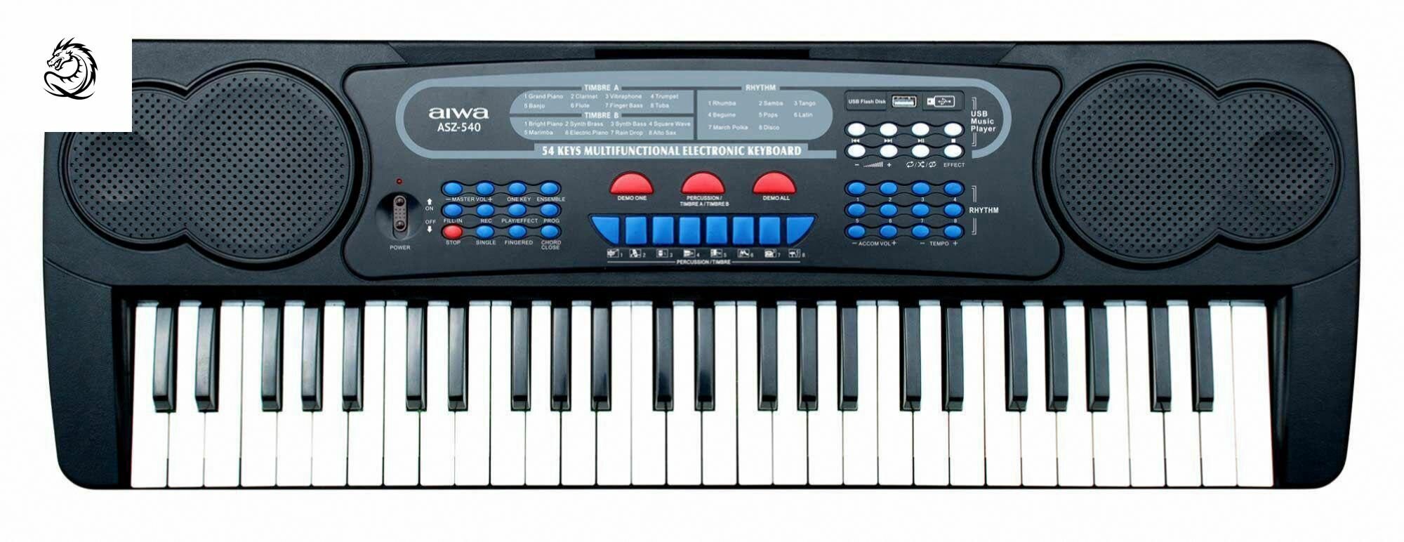 Синтезатор AIWA ASZ-540 54 клавиши с микрофоном для начинающих