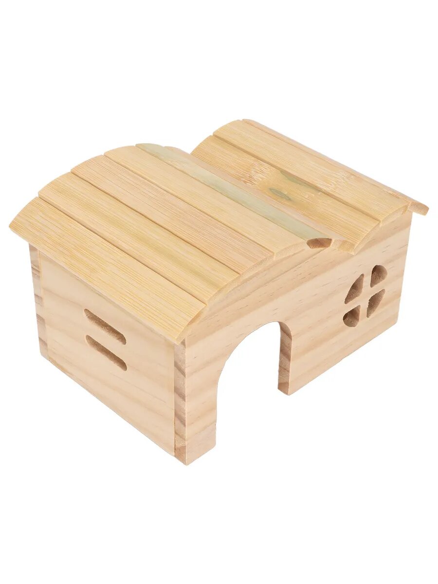 Деревянный дом для хомяка, устойчивый к укусам, бездонный