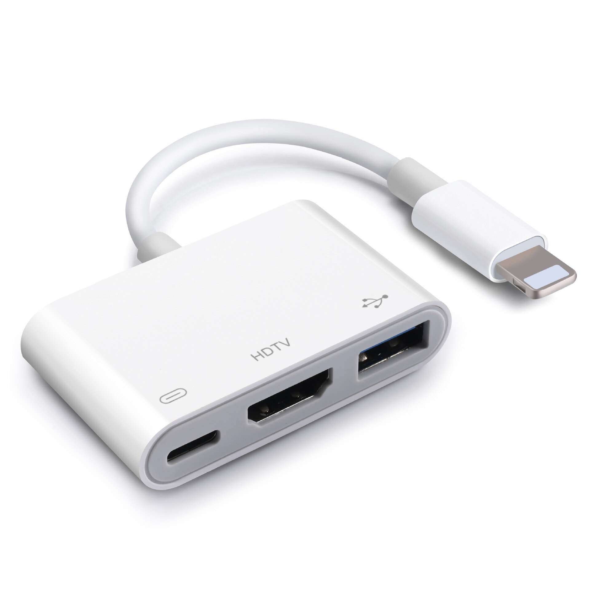 Конвертер цифрового аудио и видео в HDMI/цифровой AV, совместимый с Apple Type-C и Lightning
