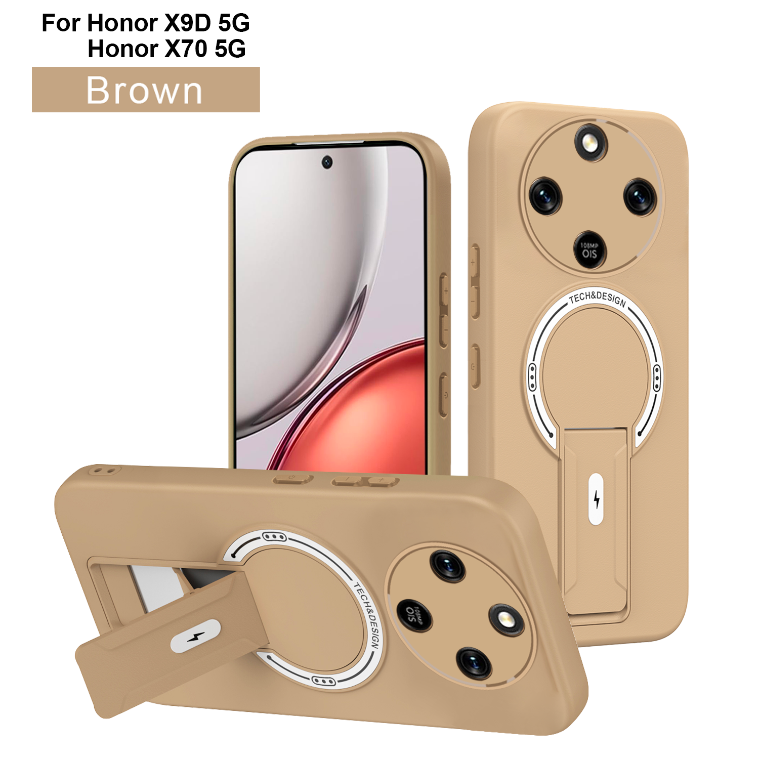 Чехол для Honor X9d / Honor X70 / Хонор Х9d / Хонор икс70, полупрозрачный, чехол-кардиомонитор, поликарбонат (PC), защита камеры, ударопрочный, встроенная подставка, усиленные углы, Honor, Honor X9d